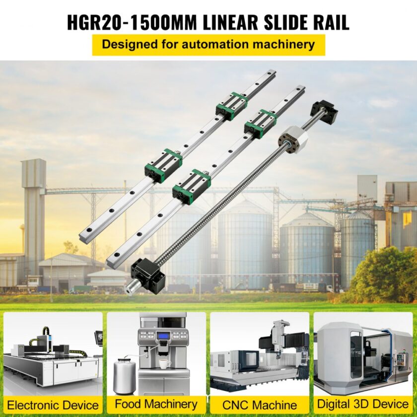 Linearführung HGR 20-1500mm Linearschiene mit 4PCS Gleitblock ...