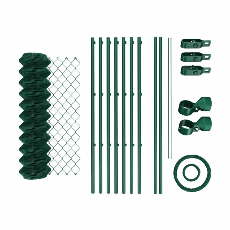 Maschendrahtzaun Komplettset grün 1 x 15 m - Sofort Versand